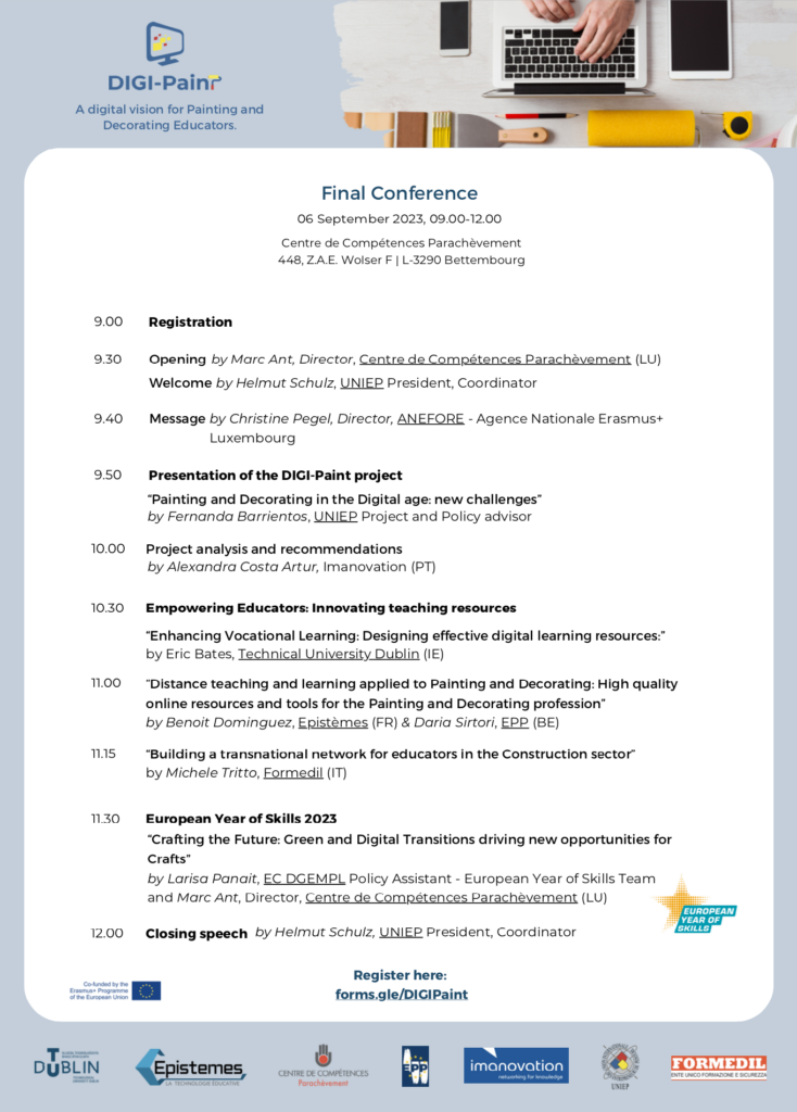 digipaint.eu – A digital vision for Painting and Decorating Educators